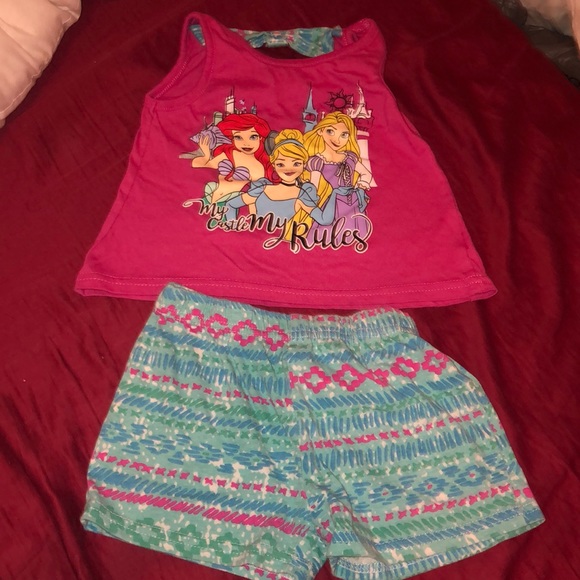 Disney | Matching Sets | Disney Princess 2 Piece Short Set | Poshmark